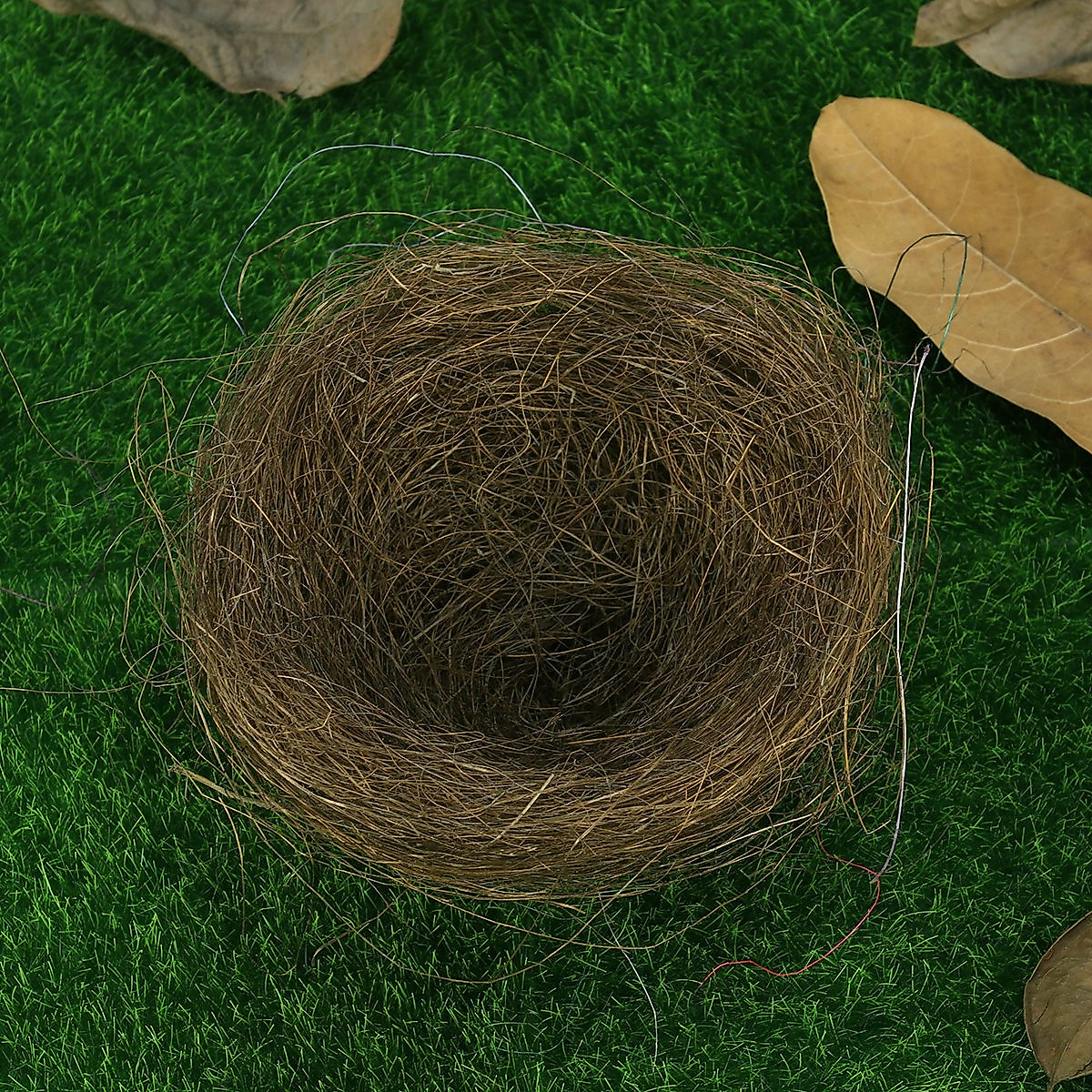 6pcs Artificial Bird Nest Birdhouses Garden Nature Art Craft Wedding Home Decoration - Coffee