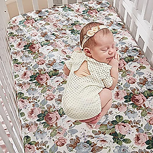 Brandream French Country Garden Floral Baby Girls Nursery Crib Bedding Sets 6-Piece Bedding Set Cotton Asian Style Chinoiserie Blossom Tree Branches Multicolored Design