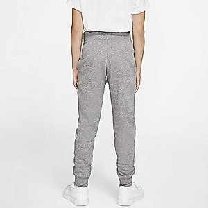 Nike Girl's NSW Pe Pant, Carbon Heather/White, Large