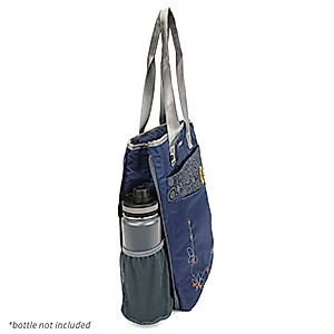 CHALA CV-Venture Zip-Around Tote - Sunflower - navy