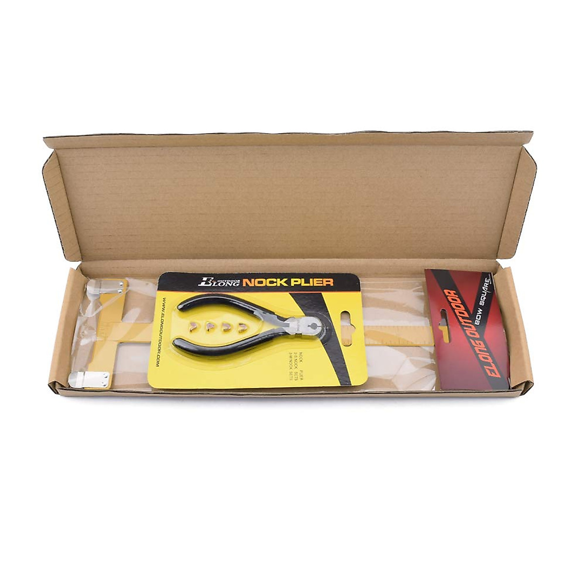 Bow String Nocking Points Plier Strings Knock Set + T Bow Square Ruler Gold Recurve Bow Turning Kit Archery