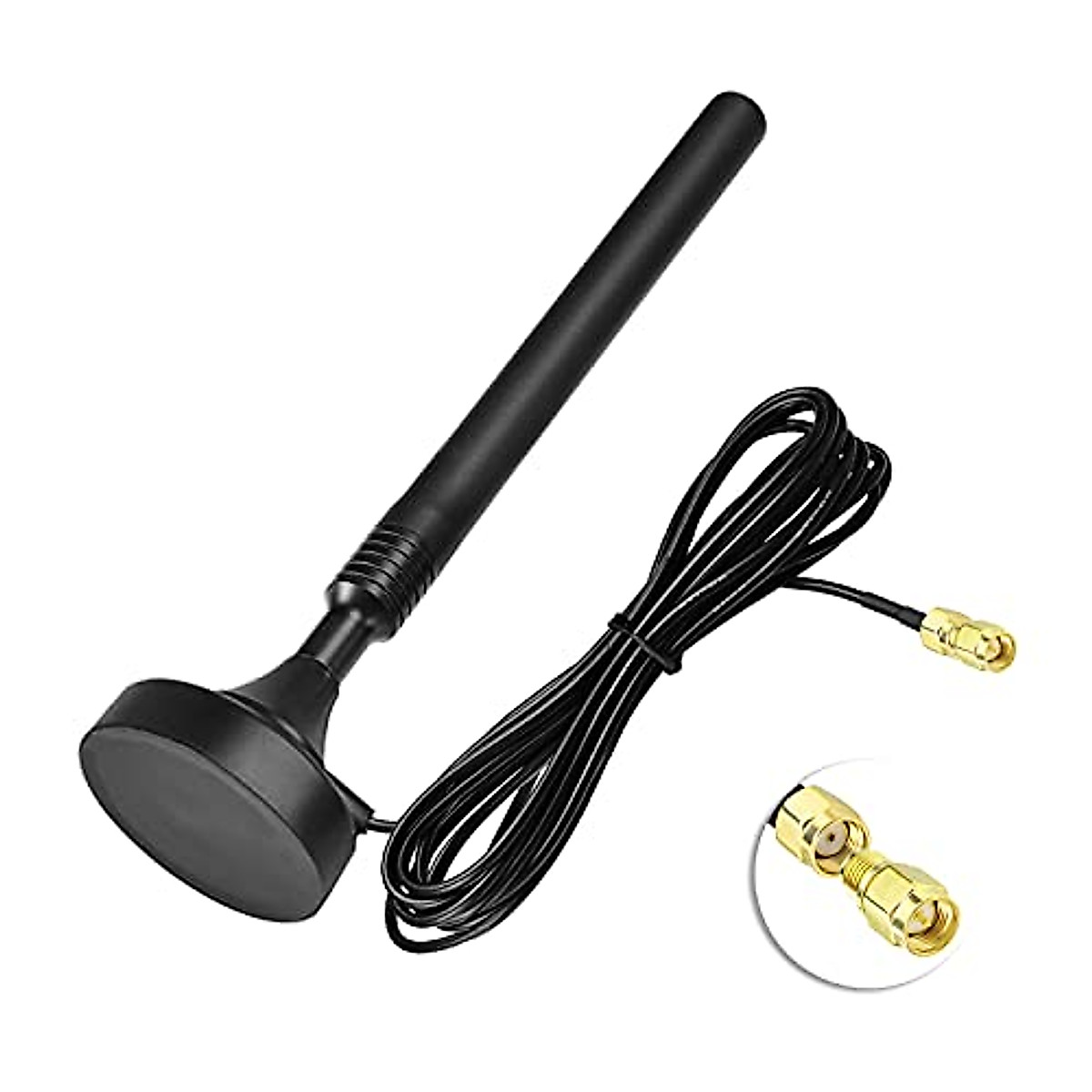 SUPERBAT 4G LTE Magnetic Mount External Antenna RP SMA Male Antenna for Verizon T-Mobile Router Gateway Modem Camera RTL SDR dongles Helium Hotspot RAK Sensecap M1 Finestra Miner etc.