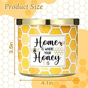 Spring Honeycomb Candle Honey Scented Candle 3 Wicks Large Jar, 14 oz