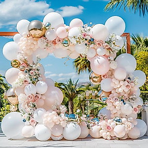 Double Stuffed Blush Balloons Different Sizes 18In 12In 5In Nude Balloon Garland Kit Pastel Cream Peach Latex Balloon Arch For Birthday Wedding Baby Bridal Shower Gender Reveal Bachelorette Supply