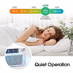 LG LW1024RD 10,000 Window Air Conditioner, 115V, 450 Sq.Ft. (18' x 25' Room Size), Quiet Operation, Electronic Control with Remote, 3 Cooling & Fan Speeds, Auto Restart, 10000 BTU, White
