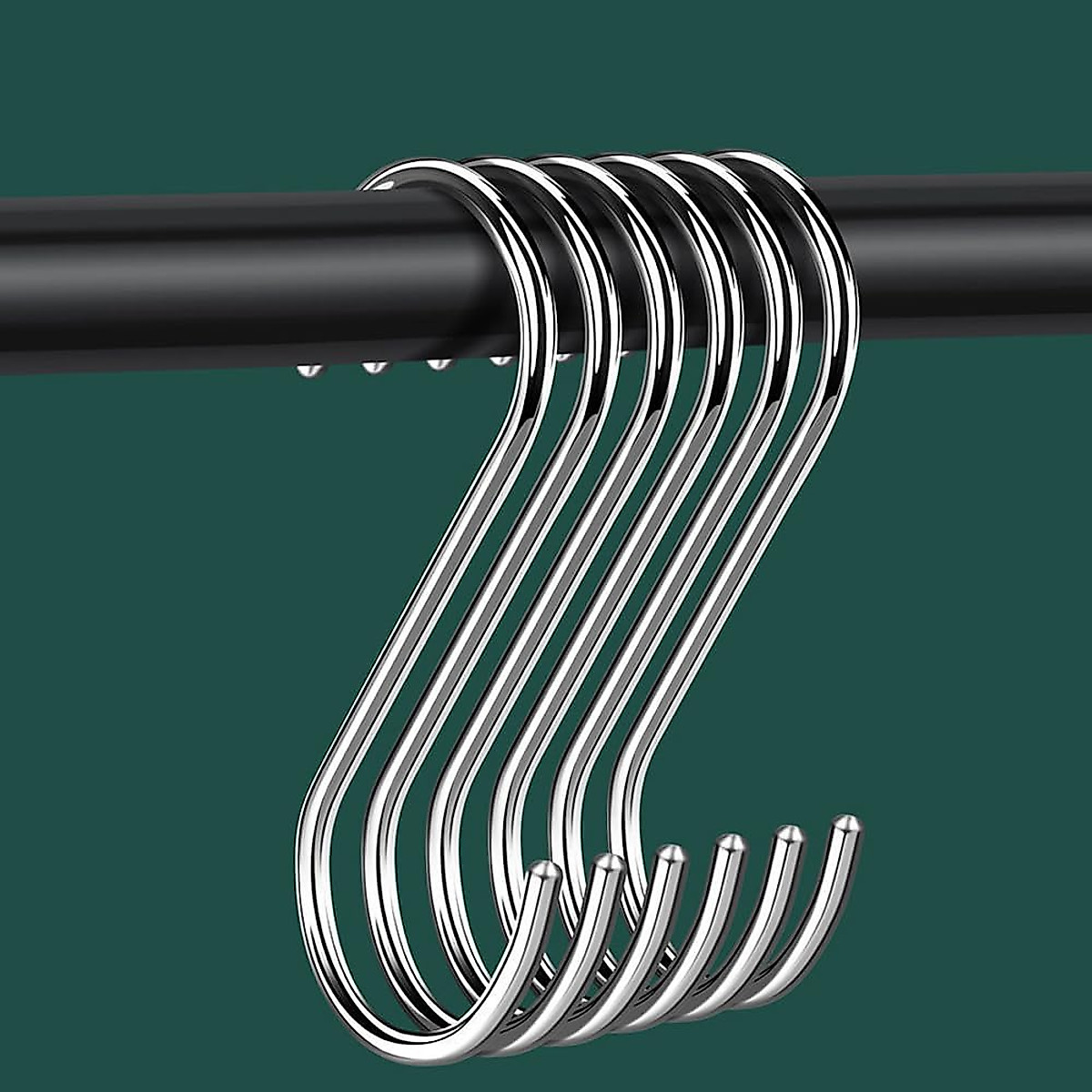 AMZFULY 20Pcs S Hooks for Hanging,3.5 inch S Shaped Hooks for Kitchenware Pots Work Shop Utensils Clothes Bags Bathroom Towels Garden Plants