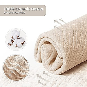 Lulu moon Baby Security Blanket for Unisex, Cotton Muslin Baby Lovey, Soft & Breathable Lovie Baby Gifts for Boys and Girls, 15 * 12 Inch (Soft Hug)