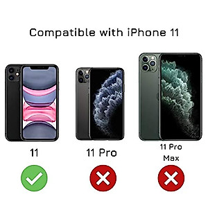 HoldingIT Crossbody Phone Case with Detachable Lanyard Compatible with iPhone 11, 2-in-1 Hands Free iPhone Cover with Drop Protection, Adjustable Rope Black