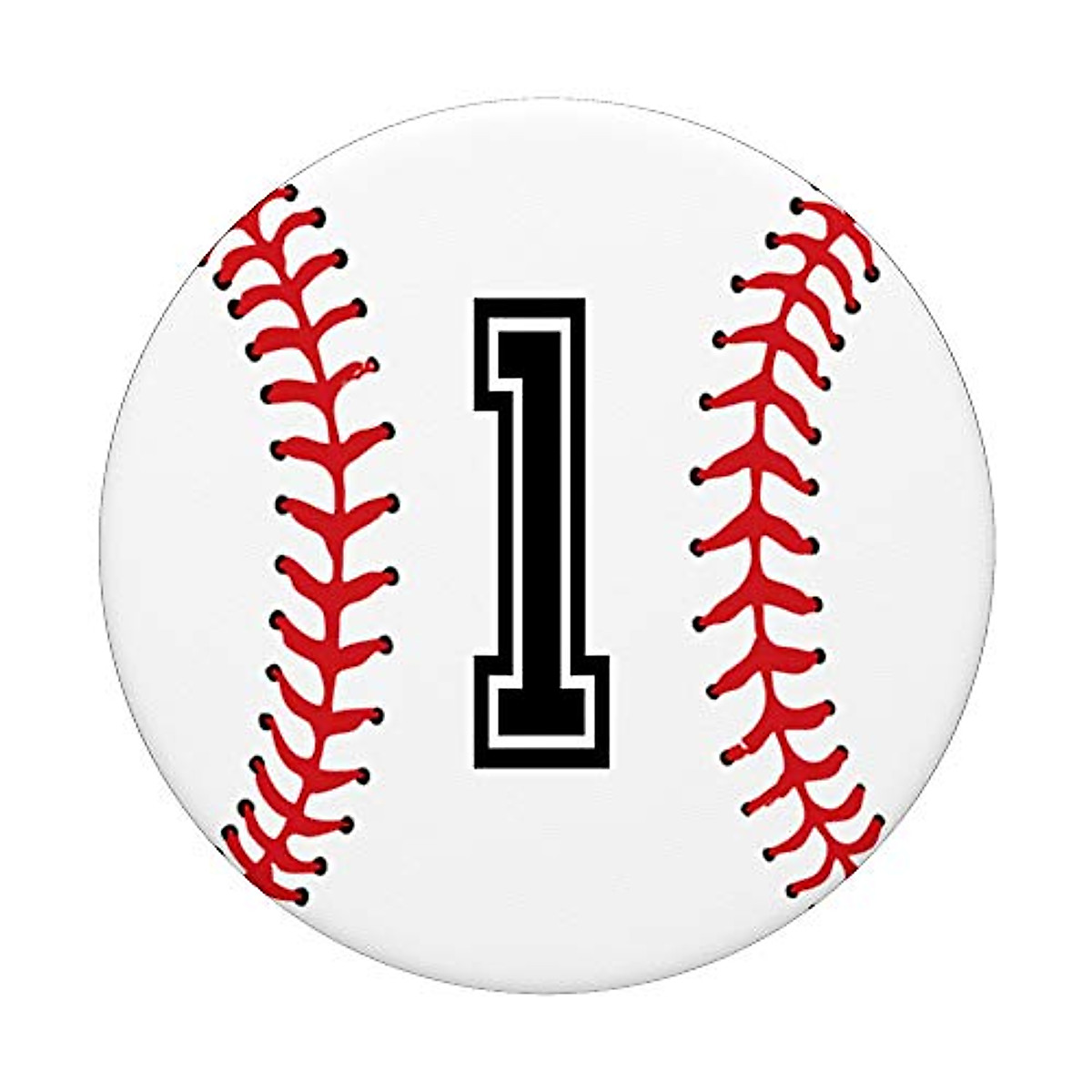 Baseball Player Jersey Number 1 | Baseball Gifts PopSockets PopGrip: Swappable Grip for Phones & Tablets