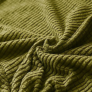 Hruile Arm Caps Arm Rest Covers Sofa Stretch Armrest Chair Covers Non Slip Furniture Protector Slipcovers for Armchairs Sofa Couches Recliner,Set of 4,Green