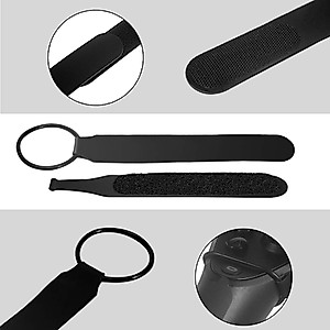 HIJIAO Hand Grip Straps Accessories for Oculus Quest, Oculus Quest 2, Rift S VR Gaming Headset Controller(black (1 Pair))