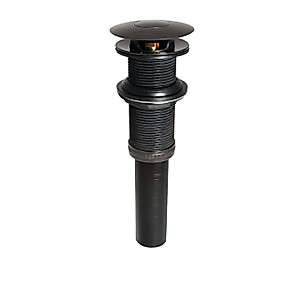Keeney K820-76BRZ Universal Push Button Bathroom Sink Drain Without Overflow - Oil Rubbed Bronze