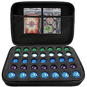 Jucoci Toy Organizer Case Compatible with Bakugan Battle Planet, BakuCores, Armored Alliance, Geogan Rising, Toy Organizer Storage Container Holder Fits for 35 Pieces. (Only Case) Black