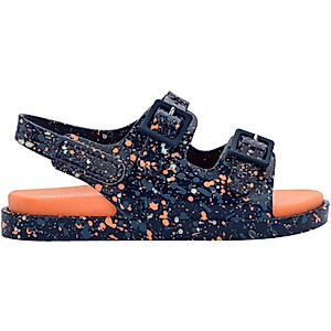 mini melissa Girl's Wide Sandal II BB (Toddler/Little Kid) Navy 9 Toddler M