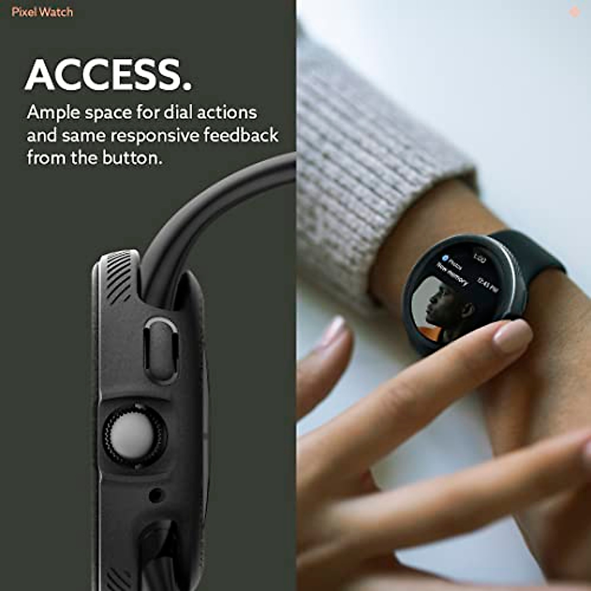 Caseology Vault Designed for Google Pixel Watch Case (2022) - Matte Black