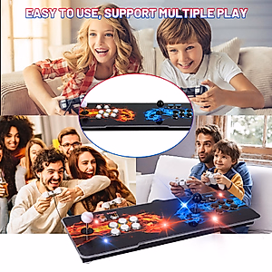 TOJASDN 10000 Games in 1 Pandora Box Arcade Game Console ， Box 3D Double Stick，WiFi Function to Add More Games，Retro Game Machine for PC & Projector & TV，1920x1080P,Favorite List,4 Players Online Game
