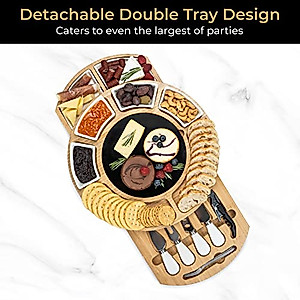 SMIRLY Charcuterie Boards Gift Set: Large Charcuterie Board Set, Bamboo Cheese Board Set - Unique Mothers Day Gifts for Mom - House Warming Gifts New Home, Wedding Gifts for Couple, Bridal Shower Gift