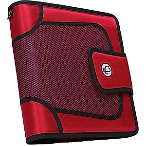 Case-it Open Tab Hook Loop Closure 2-Inch Binder with Tab File, Red