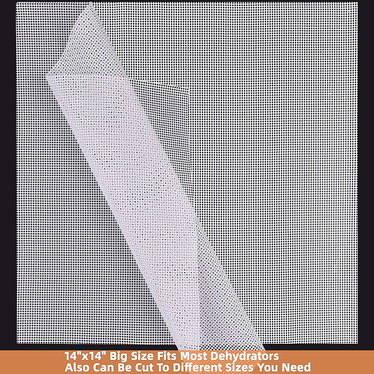 Sopito 6pcs Square Non Stick Silicone Dehydrator Sheets for Fruit Dryer Mesh