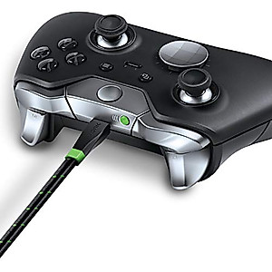 DreamGEAR (DRKJ0) Flat Charging Cable for Bionik Lynx Xbox One Black/Green