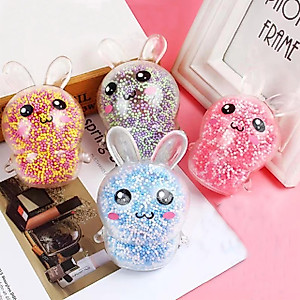 Easter Basket Stuffers for Kids, 8 Pack Easter Squishies Bunny Stress Balls for Toddlers Teens Adults Filled Easter Baskets Bulk, Squeeze Stress Relief Rabbit Toy with Gift Package