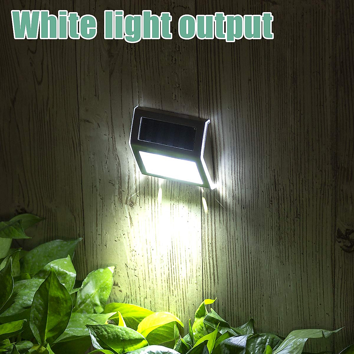 GIGALUMI 6 Pack Solar Step Deck Lights, Stainless Steel Waterproof Led Solar Lamp for Outdoor, Pathway Yard Stairs Fences. (White)