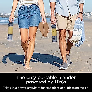 Ninja BC151NV Blast Portable Blender, Cordless, 18oz. Vessel, Personal Blender for Shakes & Smoothies, BPA Free, Leakproof Lid & Sip Spout, USB-C Rechargeable, Dishwasher Safe Parts, Denim Blue