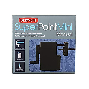 Derwent Super Point Mini Manual Pencil Sharpener (2302000), Black