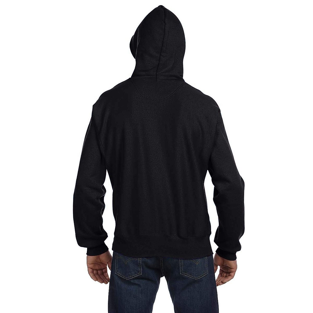 Champion -Men's Reverse Weave Fleece Pullover Hoodie, Black, Large