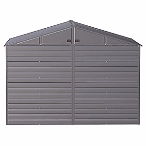 Arrow Select 10' x 8' Outdoor Lockable Steel Storage Shed Building, Charcoal