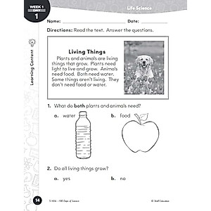 180 Days™: Science, Earth and Space Science for Kindergarten Practice Workbook for Classroom and Home, Cool and Fun Practice Created by Teachers (180 Days of Practice)