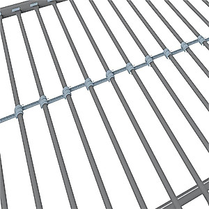 DHP Bonnie Twin Bed with Storage Bins Bunk, Silver