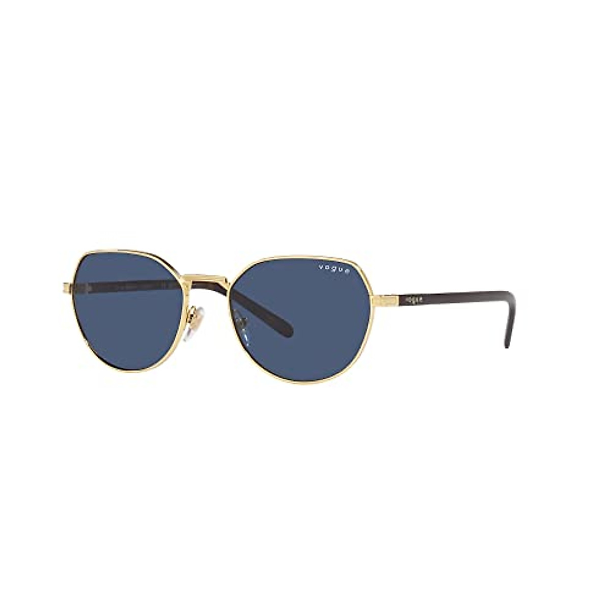 Vogue Eyewear Woman Sunglasses Gold Frame, Dark Blue Lenses, 53MM