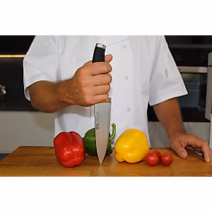 Taylors Eye Witness Syracuse Chefs/Cooks Kitchen Knife - Professional 15cm/6 Inch Cutting Edge, Multi Use. Precision Ground, Razor Sharp, Ultra Fine Blade. Soft Textured Grip Matte Black Handle.