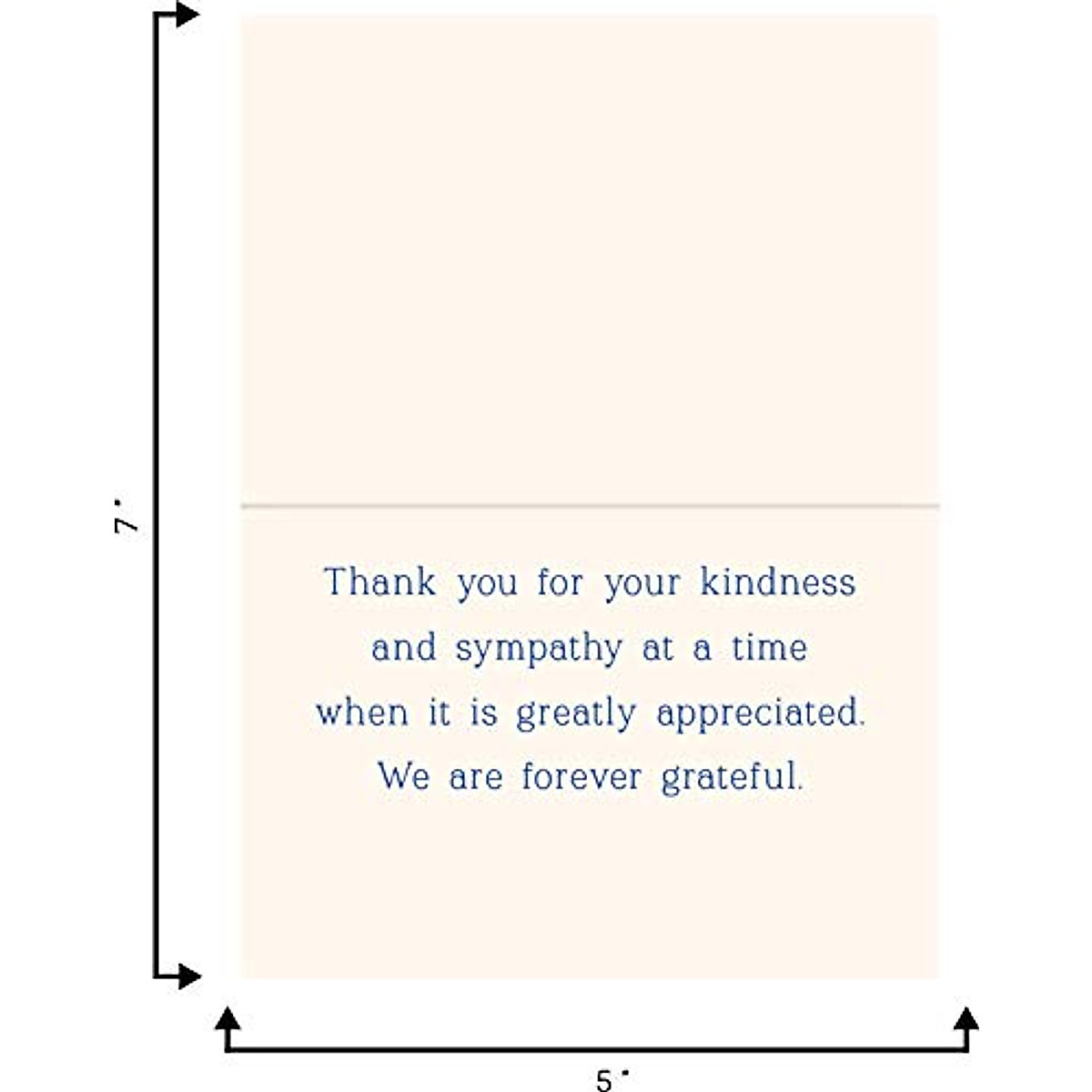 Floral Funeral Sympathy Bereavement Thank You Cards With Envelopes - Message Inside (50, Floral Butterfly)