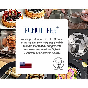 Cookie Cutter Set, 3 Pc Kit, Measuring 2'', 3'', and 4'', Round Metal Baking Rings for Pastry, Biscuits, and Dough Cutting, Heavy Duty and Reusable, Multiple Sizes