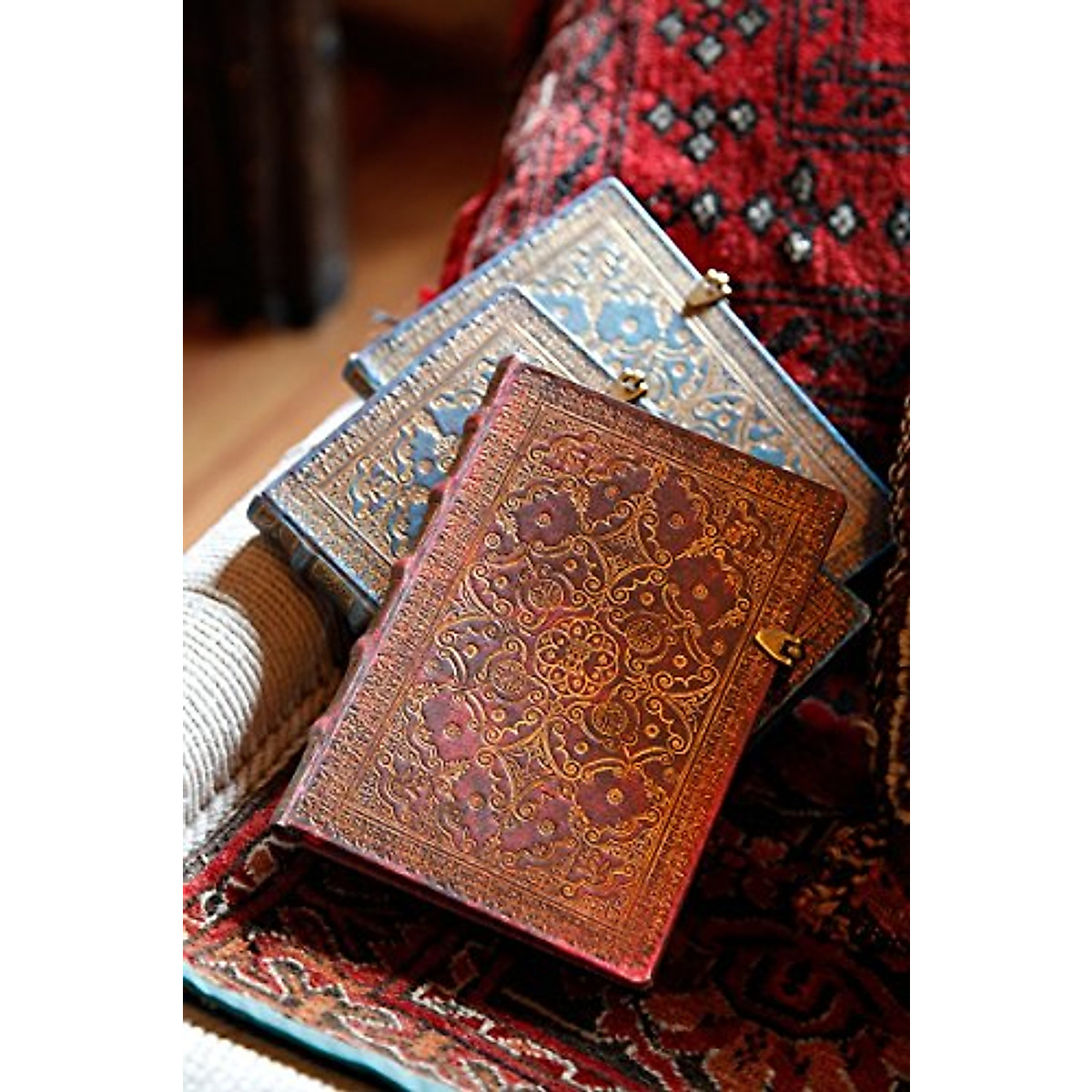 Paperblanks | Carmine | Equinoxe | Hardcover | Midi | Lined | Clasp Closure | 240 Pg | 120 GSM