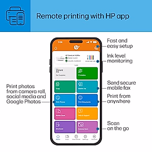 HP DeskJet 4255e Wireless All-in-One Color Inkjet Printer, Scanner, Copier, Best-for-Home, 3 Months of Instant Ink Included (588S6A)
