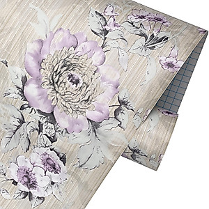 Yifely Vintage Purple Peony Self-Adhesive Kitchen Shelf Drawer Liner Moisture Proof PVC Mat 45x300cm
