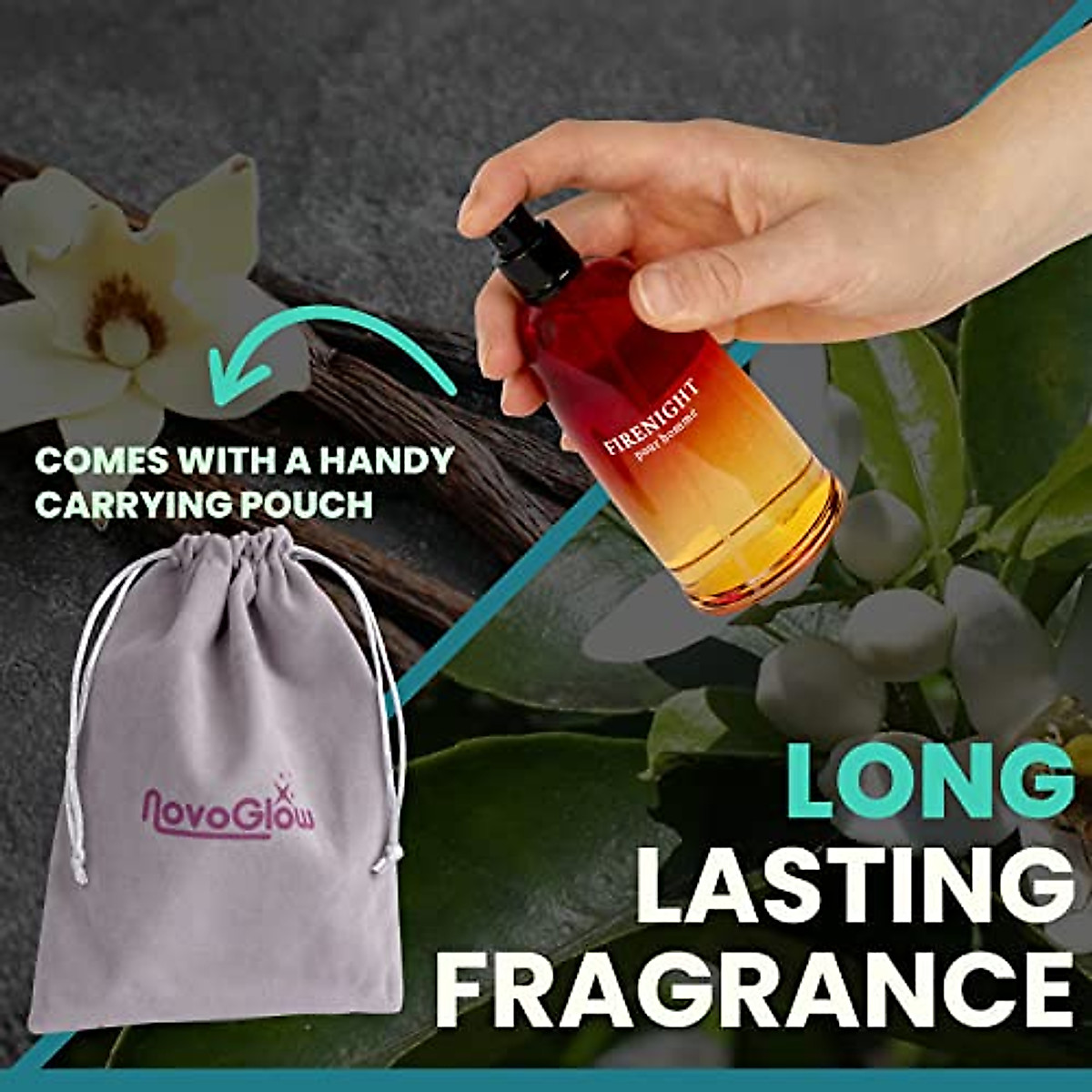 Firenight Pour Homme- Eau De Toilette Spray Perfume, Fragrance For Men- Daywear, Casual Daily Cologne Set with Deluxe Suede Pouch- 3.4 Oz Bottle- Ideal EDT Beauty Gift for Birthday, Anniversary