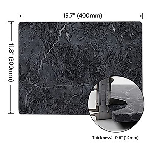 Soulscrafts Marble Pastry Board 16x12 inch Cutting Board Marble Serving Tray for Cheese Perfect for Keep the Dough Cool and Chocolate Tempering Easy to Clean Sleek Design, Gray