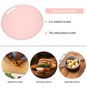 CALLARON Cutting Mat Plastic Cutting Board Round Kitchen Chopping Boards Pizza Board with Hanging Hook Non-Slip for Kitchen Fruit Vegetable Meat A Cutting Boards