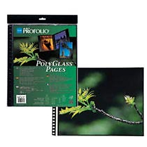 ProFolio by Itoya, Art ProFolio PolyGlass, 10-Pack Multi-Ring Binder Refill Pages - Portrait, 8.5 x 11 Inches