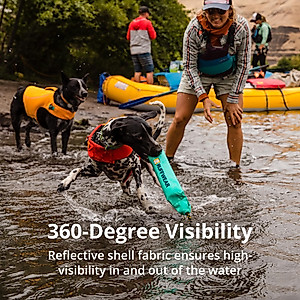 Ruffwear, Float Coat, Dog Life Jacket, Swimming Safety Vest with Handle, Blue Dusk, Small