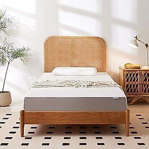 Amazon Basics HKSP01008F Plush Memory Foam Bed Mattress, Full, White/Grey, 75 x 54 x 8 inches