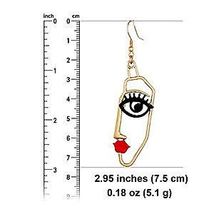 Artistic Face Drop Earrings - Elegant Statement Accessory for Women