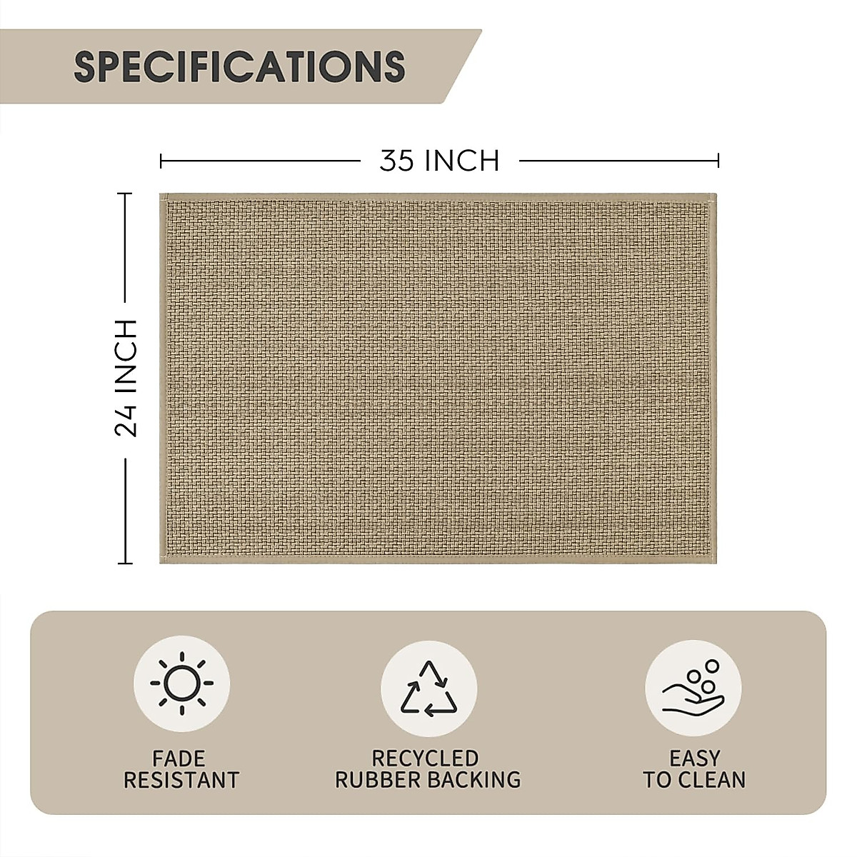 Artoid Mode Washable Non Slip Rubber Backing Kitchen Rugs Doormat, Absorbent Kitchen Floor Mats Front of Sink Kitchen Mats for Floor Home Decor 24x35 Inch