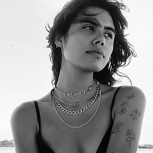 ZHIXUN 5 PCS Goth Necklaces Mens Chain Necklace Choker Emo Aesthetic Punk Jewelry Alt Clothes Y2k Accessories for Eboy Egirl Dream Smp Stuff-Style 2