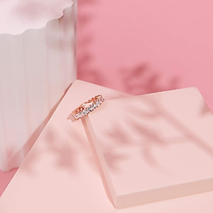 PAVOI 14K Gold Plated Princes Cut Stackable Rings for Women | 925 Sterling Silver Rings for Women | Engagement Jewelry Ring | Eternity Ring AAAAA Cubic Zirconia | Size 9 | Yellow Gold