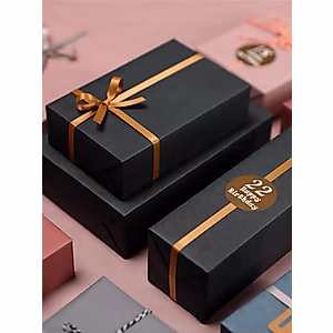 15" x 390" Black Wrapping Paper for Gifts, Craft Kraft Paper Black Construction Paper, Poster Bulletin Board Paper, Perfect for Easel Painting Drawing, Birthday, Bouquet Flower, Christmas Gift Wrap